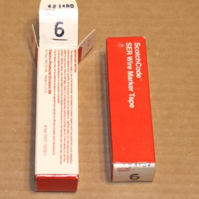18 Pc Lot 1 Full Box and Partial Reel Scotch Code Wire Marker Tape ...