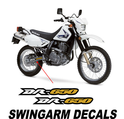 Gold DR650 Dr 650 Swingarm Stickers Decals Graphics airbox tank ...