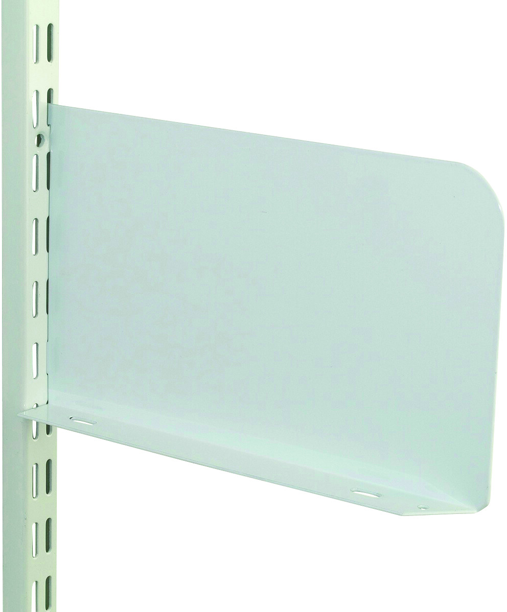 Twin Slot Shelving System Book End Shelf Ends WHITE Accessories Storage ...