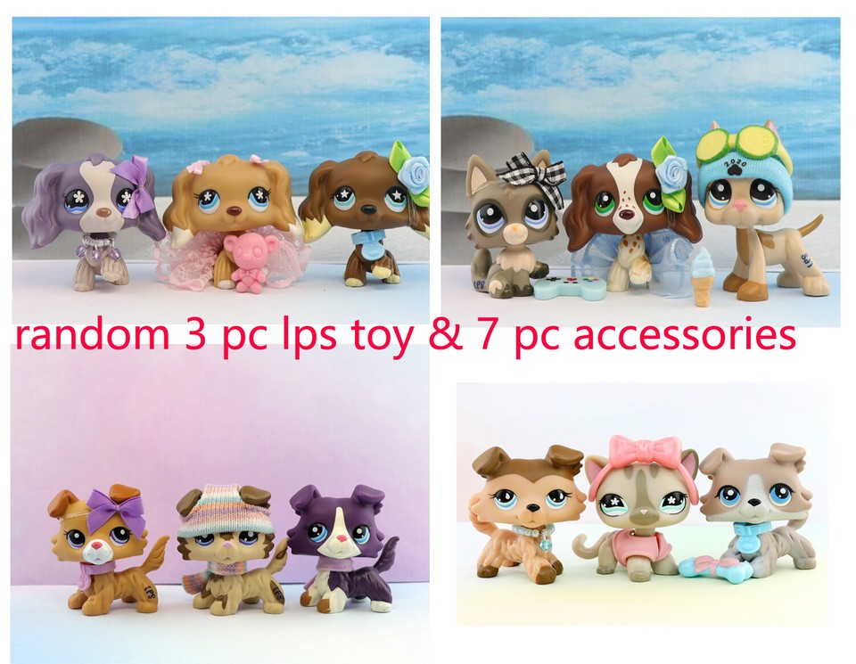 LPS Old Figure Pack Toys Lot (Random 3 PC with 6 pc LPS Accessories ...