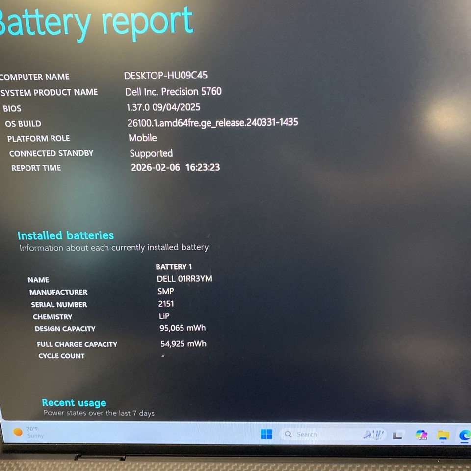 Dell Precision 5760 17" i7-11850H 2.5GHz 32GB RAM 512GB SSD NVIDIA RTX ...