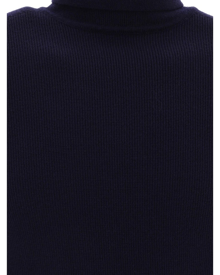 BALMAIN Men's Ribbed Turtleneck Sweater Blue Sweaters & Cardigans | eBay