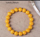 Natural Yellow Cinnabar Style Bead Bracelet | eBay