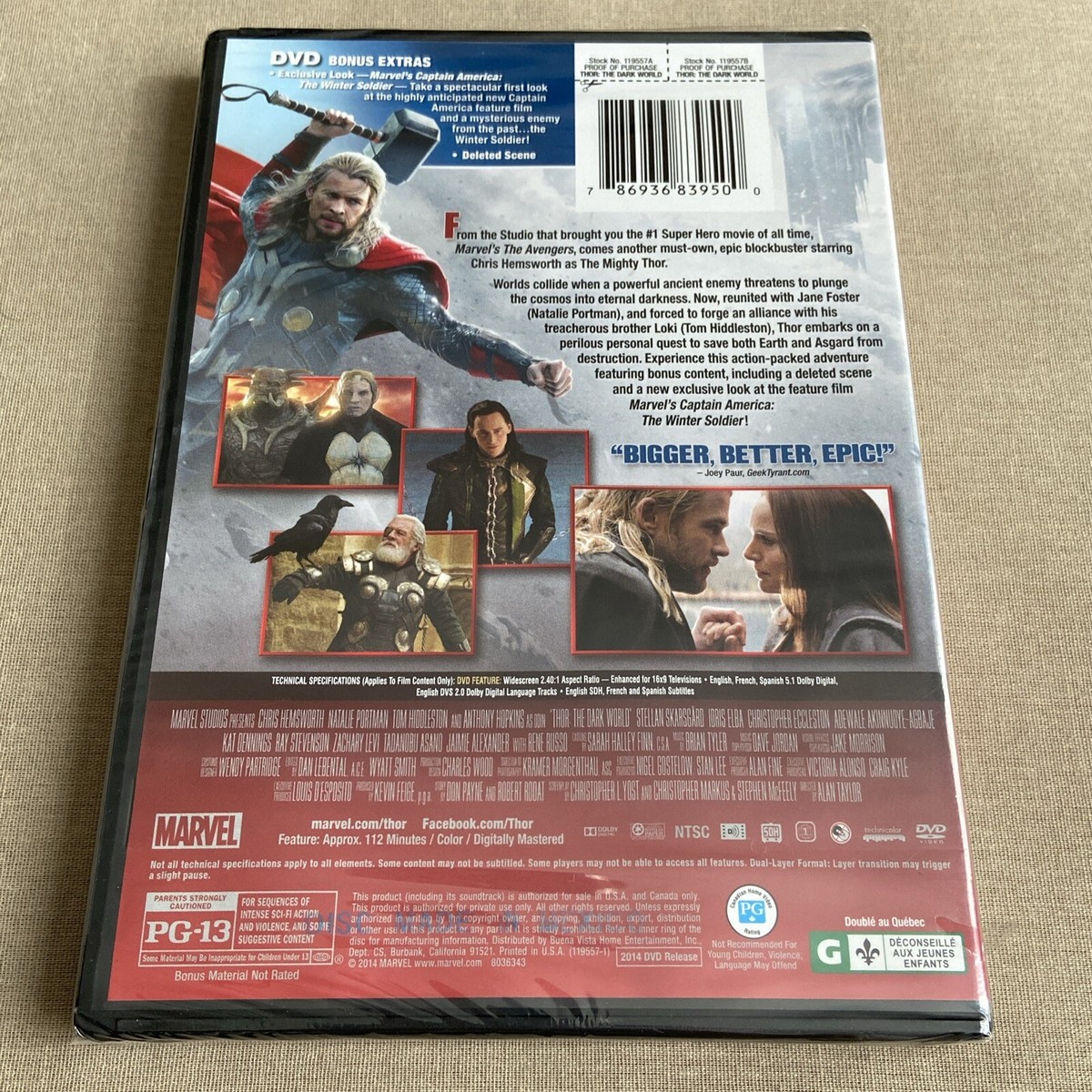 Thor The Dark World Dvd Cover Thor: The Dark World 3D Blu Ray Review