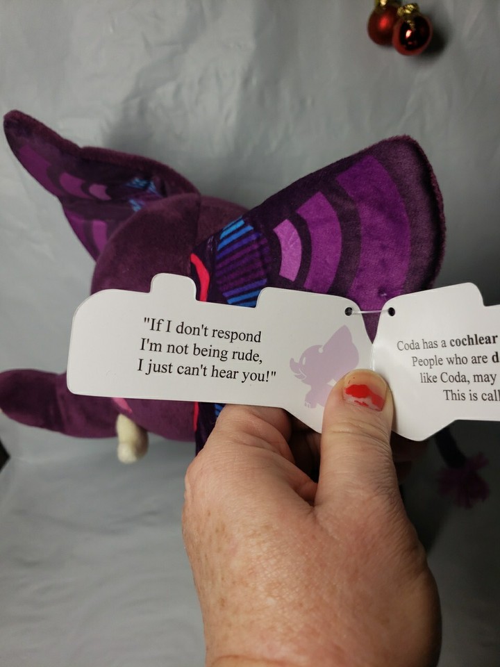 Coda The Cochlear Implant Elephant Purple Pizzazz Plush Toy | eBay