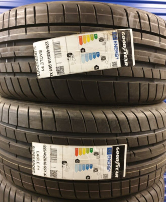 2X NEW GOODYEAR F1 SUPERSPORT 225/45/18 225 45 ZR18 95Y XL UHP TYRES ...