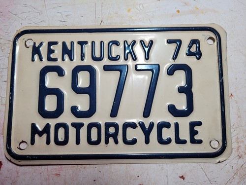 1974 Kentucky motorcycle license plate number 69773 | eBay