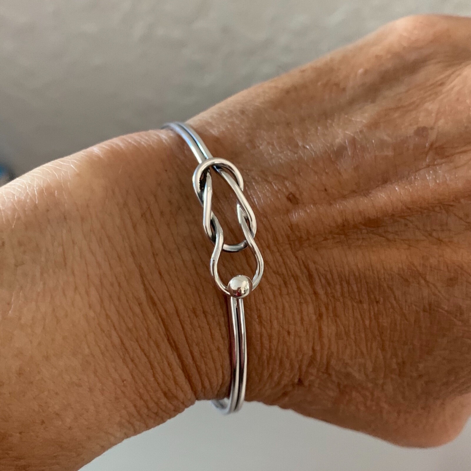 Sterling Silver Celtic Knot Bangle, Silver Bangles, Silver Bracelet ...