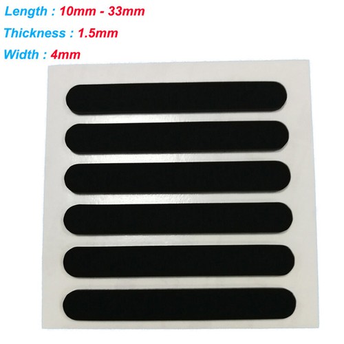 Rubber Feet Pad Self Adhesive Gasket Oval Anti-Slip Laptops Keyboards ...