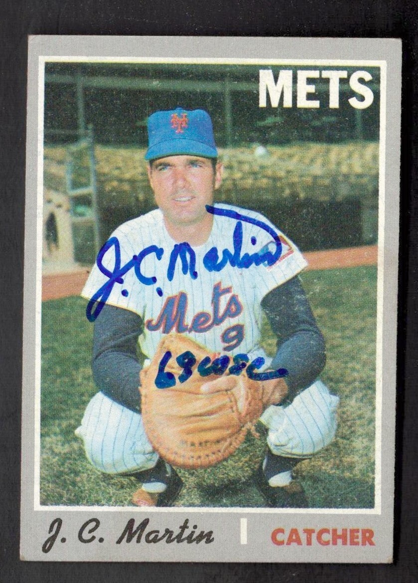 1970 Topps J.C. Martin Card #488 Autograph Signed Mets w/Inscription | eBay