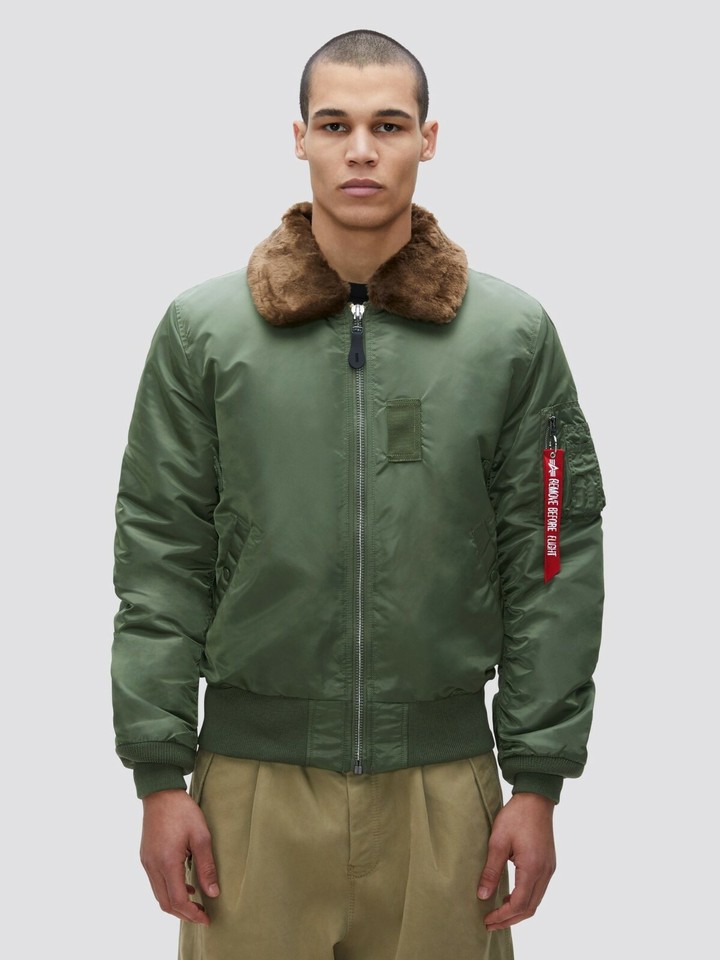 ALPHA INDUSTRIES SLIM FIT B-15 FLIGHT JACKET/BOMBER NYLON MJB45500C1 ...