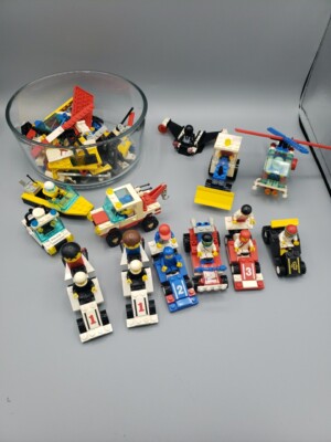 Vintage Lego vehicle LOT (12) Speed Boat Race Car Helicopter W/ Extra ...