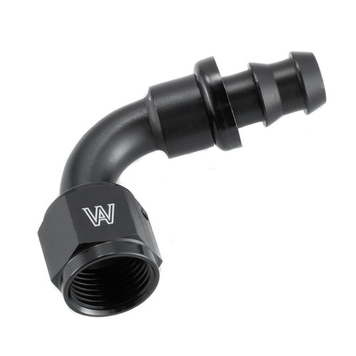 8AN 90 Degree Push Lock Swivel Hose End Fitting For Rubber Fuel Line ...