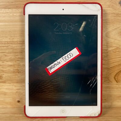 Apple iPad Mini White 7.9" LED Multi-Touch Display 5MP WiFi 16GB iOS ...