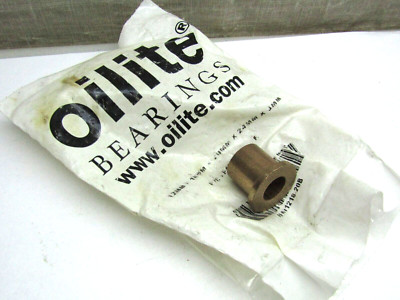 Oilite Bronze Flanged Bushing 12mm ID X 18mm OD X 20mm, 3mm x 24mm ...