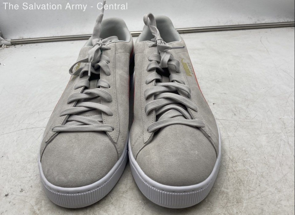 PUMA Mens Triplex Tech Gray Violet Suede Sneaker Shoes Size US 17 | eBay