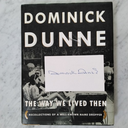 Dominick Dunne SIGNED Card Autobio Rich Famous Liz Capote Sinatra ...