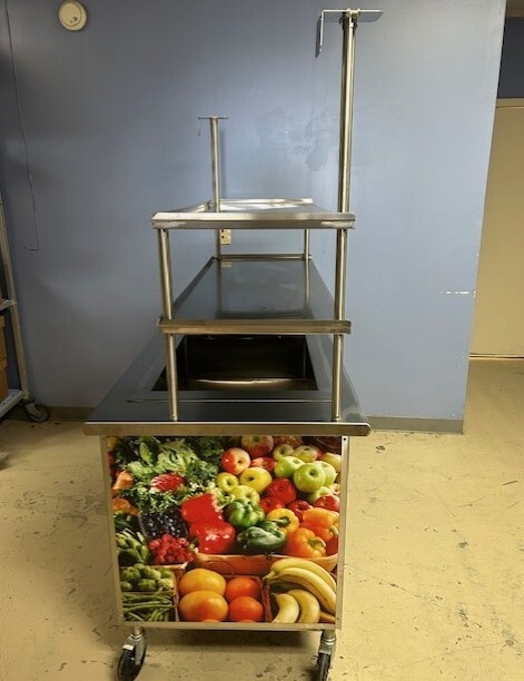 Custom 72" Duke Trade Show Cold Food Cart - Stainless Steel Iced Cold ...