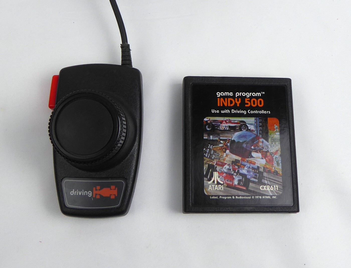 Atari 2600 Game -- INDY 500 (Picture Label) + Driving Controller -- Atari VCS | eBay