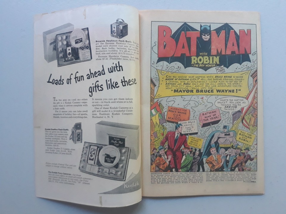 Detective Comics 179 Golden Age Batman 1952 Rare | eBay