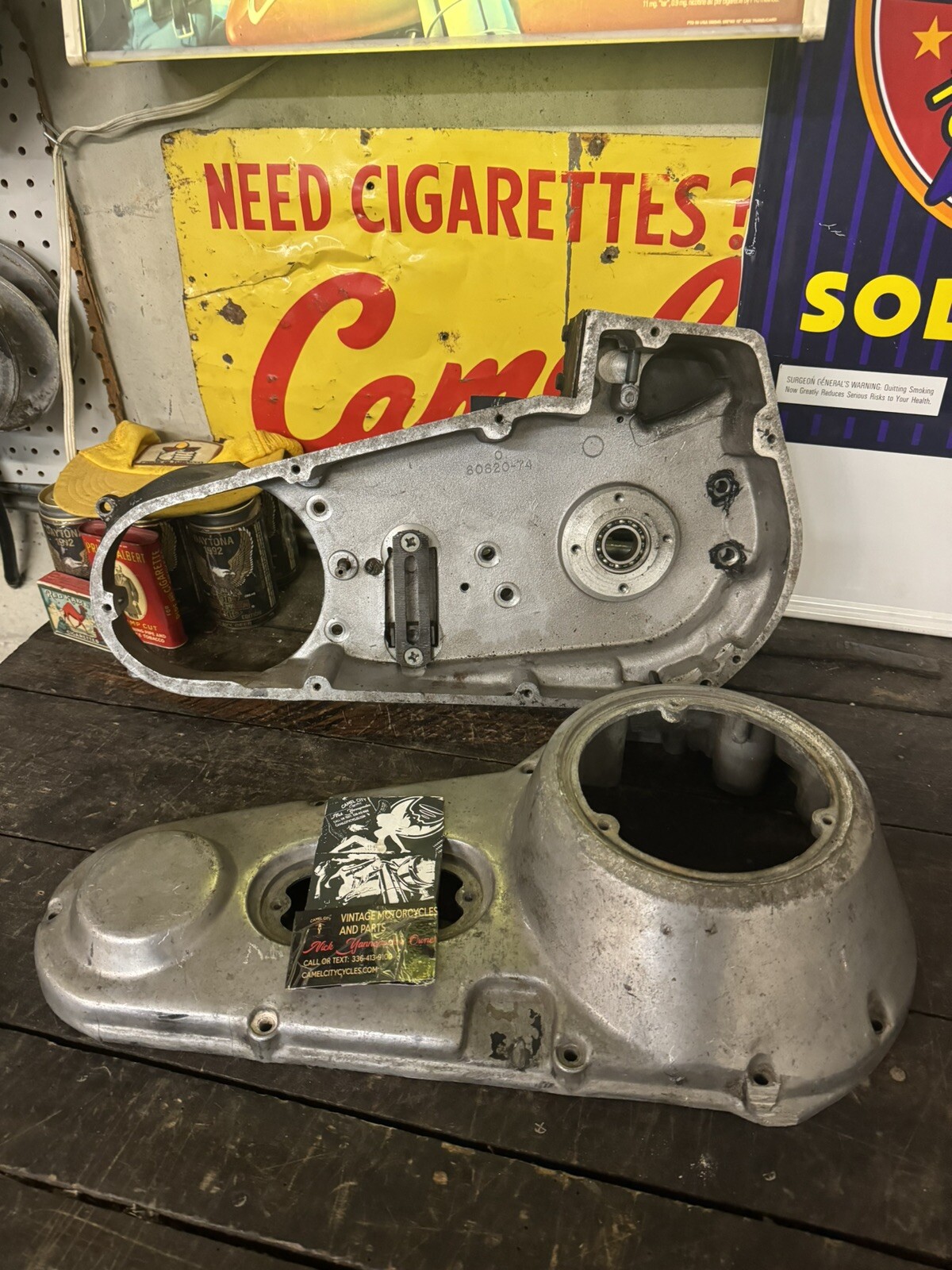 Harley Shovelhead FXS FXE OEM Black Inner Primary Cover w/ Outer ...