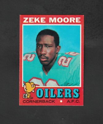 1971 Topps Zeke Moore RC #43 ~~ Houston Oilers ~~ High Grade | eBay