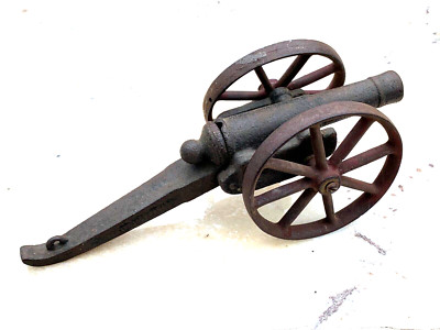 ANTIQUE 1838s? CAST IRON CANON TOY 9.75"L SIGNED | eBay