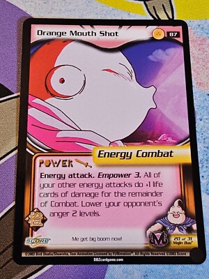 Orange Mouth Shot 2003 Score Unlimited Dragon Ball Z DBZ TCG #87 | eBay