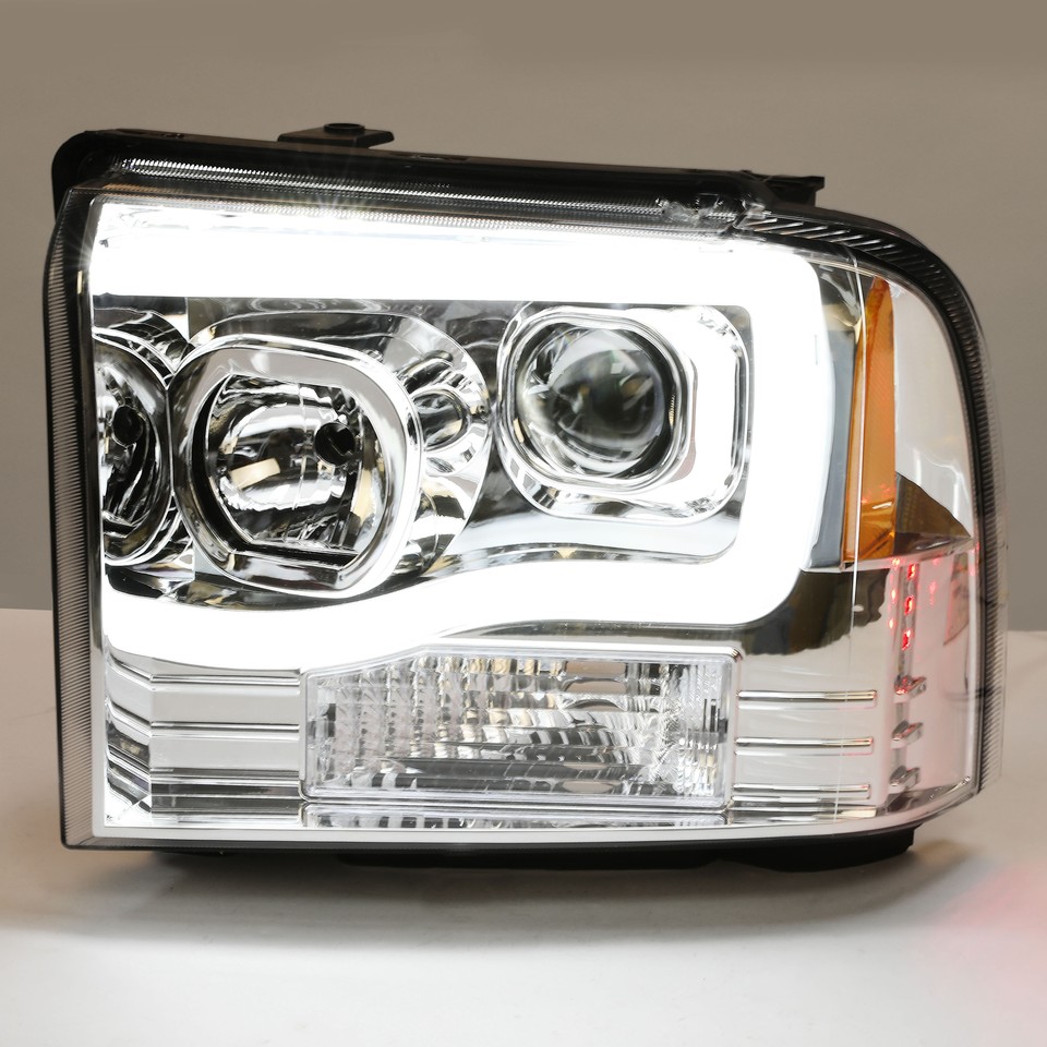Pair Projector Headlights Lamps LED DRL For 05-07 Ford F250 F350 F450 ...