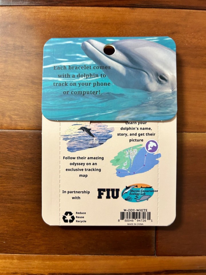 NEW FAHLO White Howlite Dolphin Bracelet Charm Track On Phone Computer ...