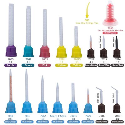 JEVOLVE Silicone Rubber Dental Impression Mixing Tips Temporary Crowns ...