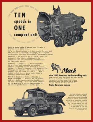 1947 Mack Trucks NEW Sign 30" x 40" XXL Size - Ten Speed Transmission ...
