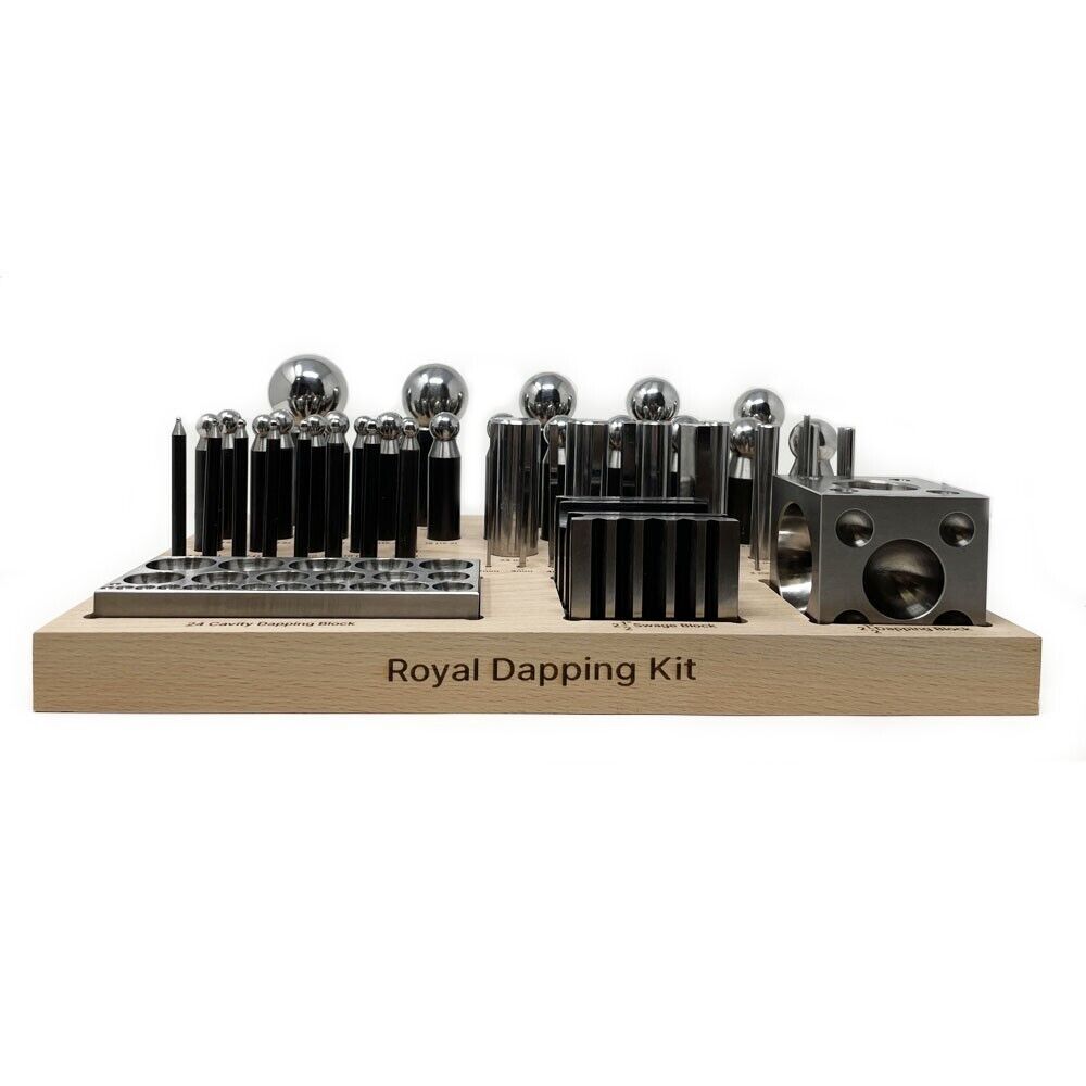 Royal Dapping Kit- Jewellers Doming Dapping Block Punch Set Includes 40 ...