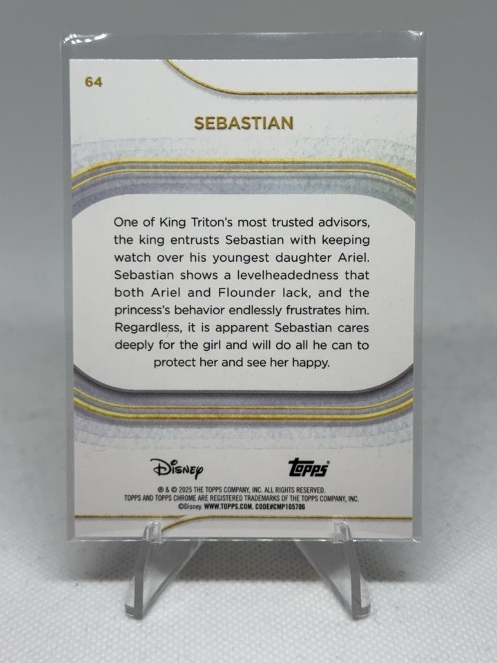 2025 Topps Chrome Disney Sebastian Green Wave Refractor /99 #64 | eBay
