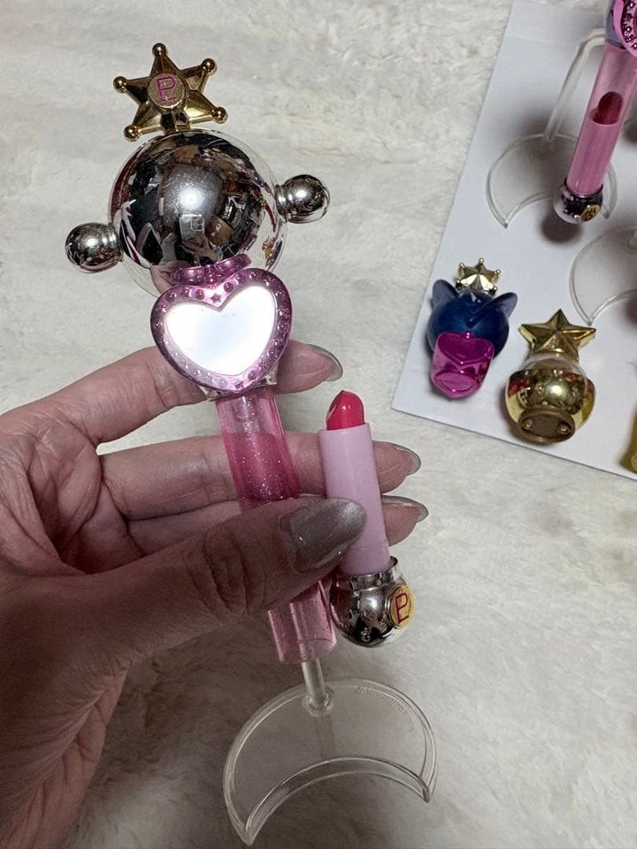 Sailor Moon Capsule Toy Set 11 Pieces Pink Gold Purple Magic Wand Style ...