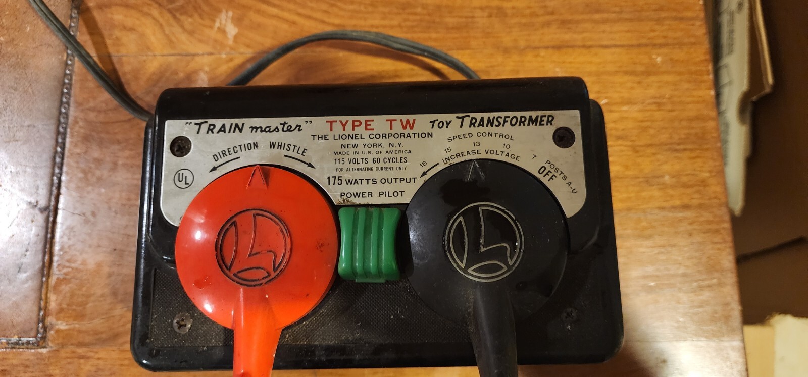 1950'S VINTAGE LIONEL TYPE TW 175 WATT TRAINMASTER TRANSFORMER IN ...