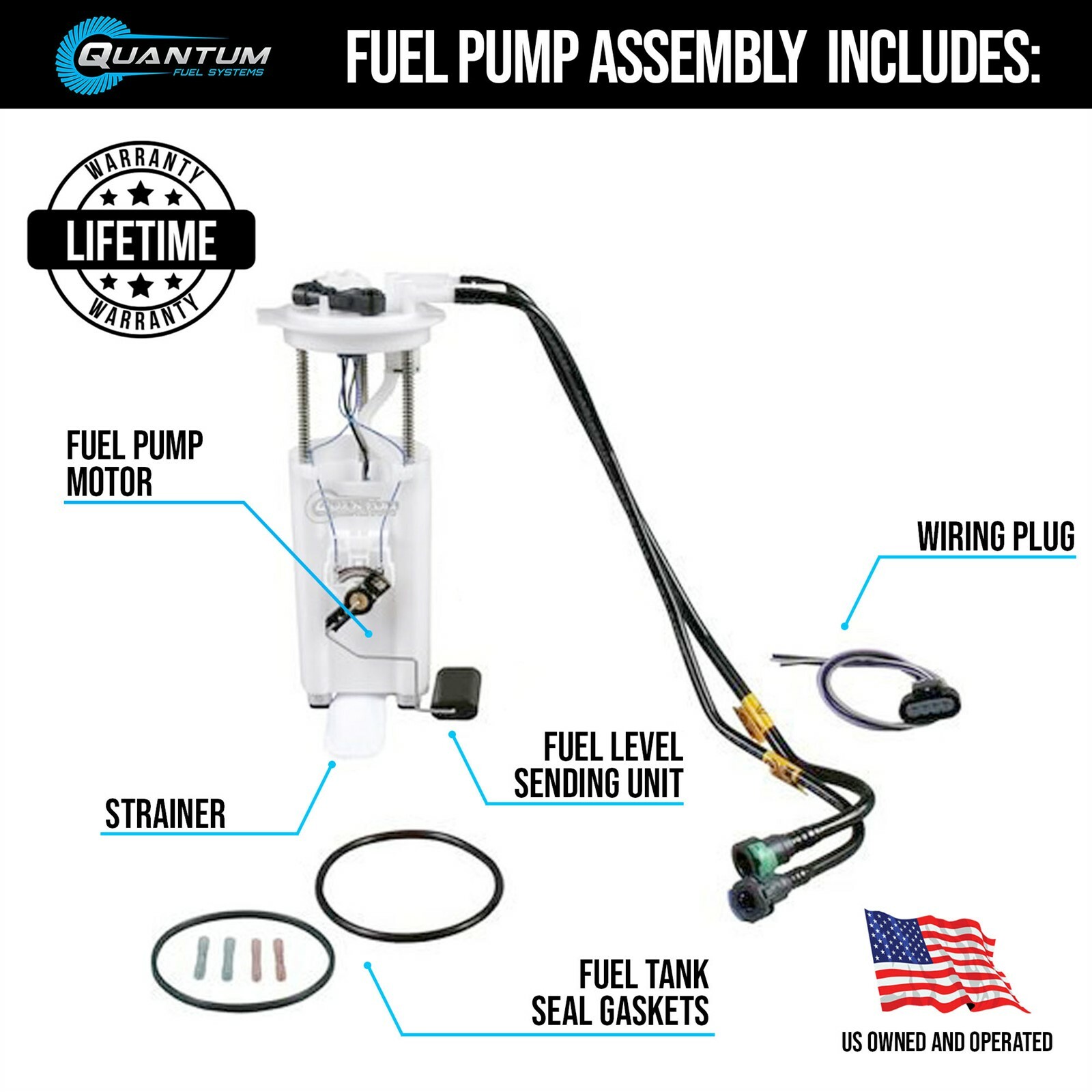 Chevrolet Malibu Classic Fuel Pump Module Assembly Sending 00-05 2.2L 3 ...