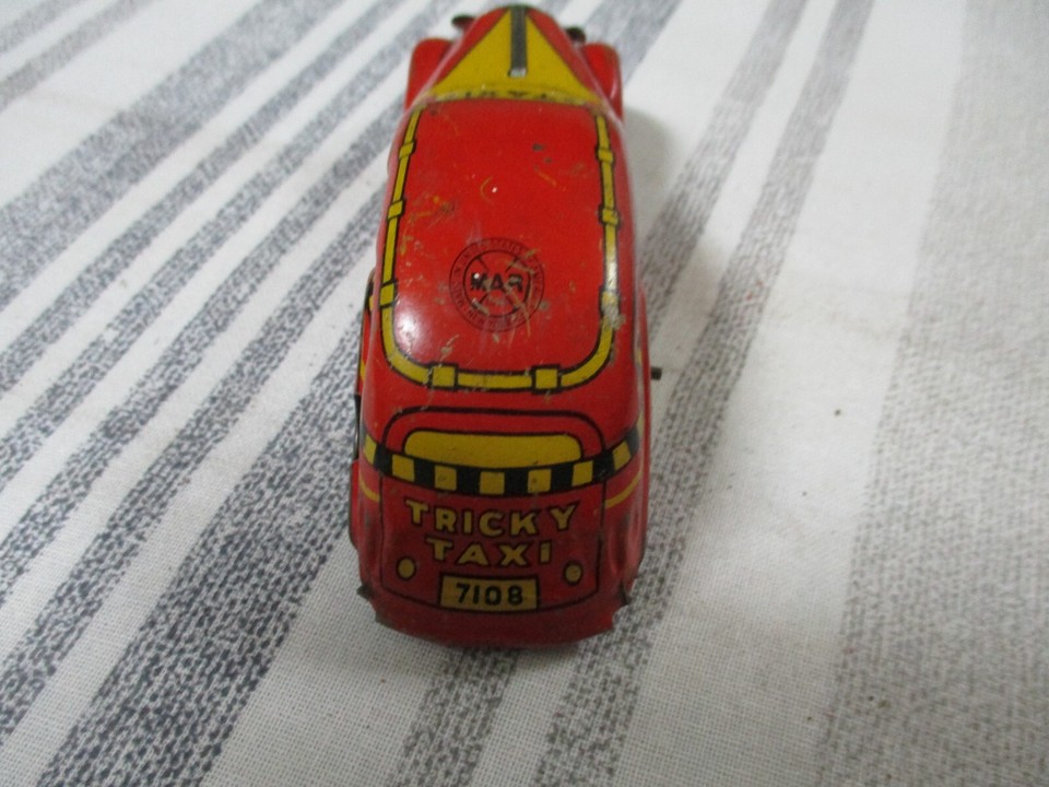 VINTAGE MARX TIN LITHO WIND UP 'TRICKY TAXI'-ANTIQUE | eBay