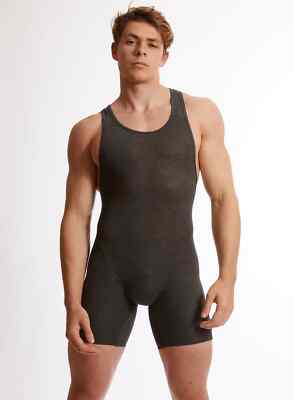 N2N Bodywear Men charcoal Grey sleeper lounge singlet size M L XL | eBay