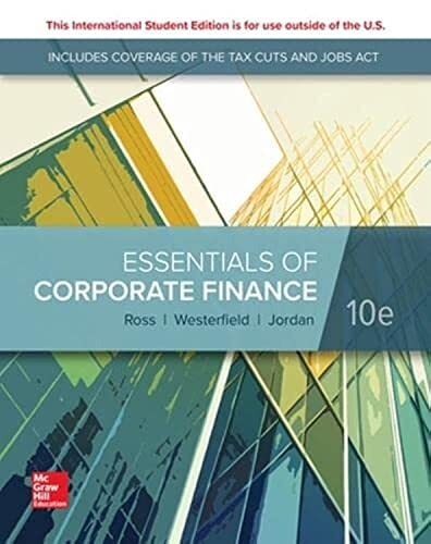 ISE Essentials of Corporate Finance by BradfordD JordanProfessor | eBay