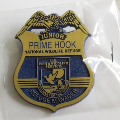 Prime Hook National Wildlife Refuge Manager Plastic Badge Interior Department | eBay