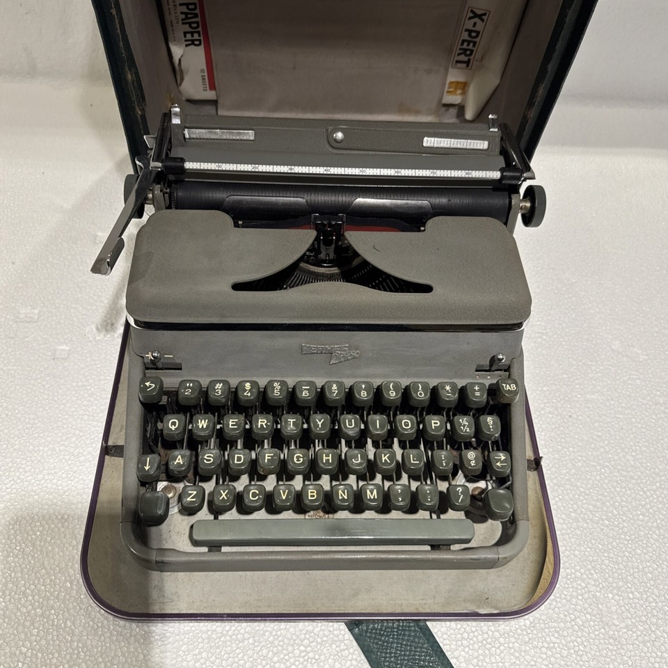 Vintage RARE 1950s Hermes 2000 Manual Typewriter See Description | eBay