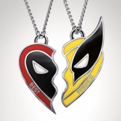 deadpool wolverine pendant necklace silver claws adults kids chain dog ...