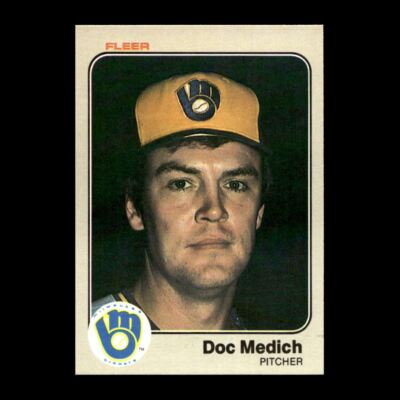Doc Medich 1983 Fleer Milwaukee Brewers #39 NM-MT Vintage! | eBay