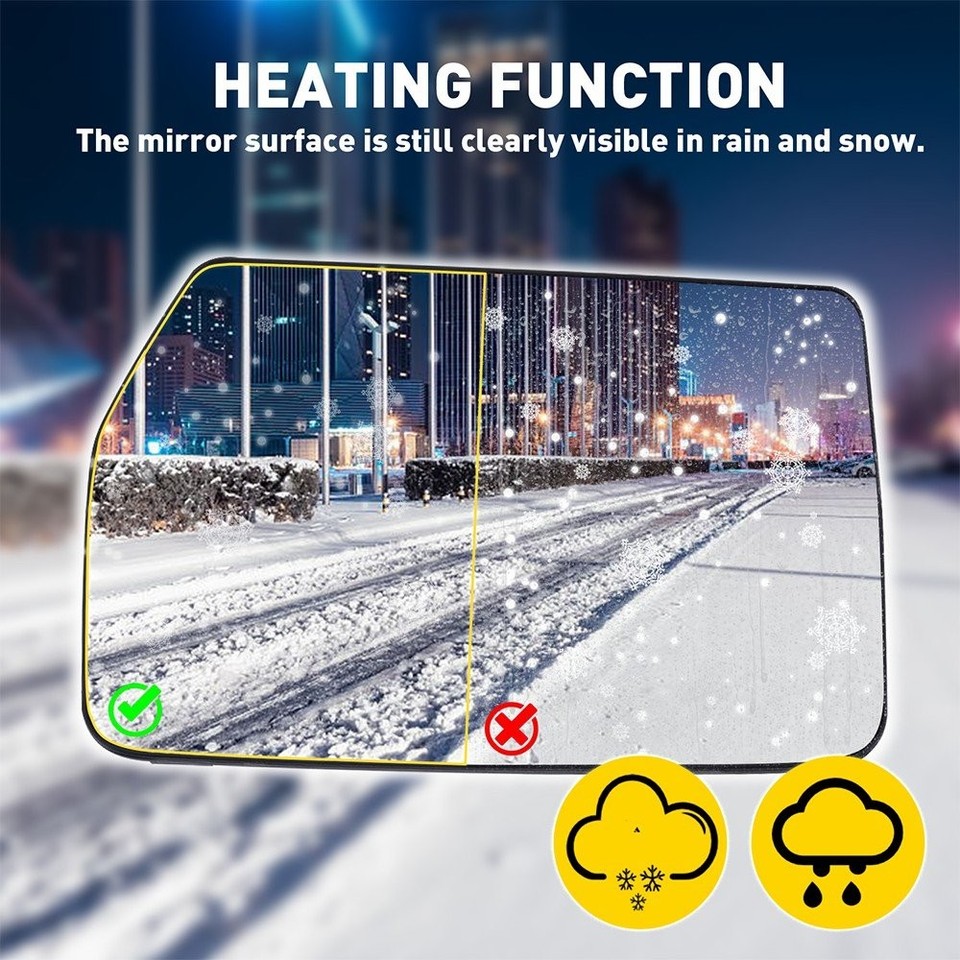 Driver Left Side Power Mirror Glass Fit For 04-10 Ford F150 F-150 Mark ...