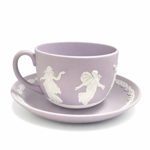 Wedgwood Jasperware Pink Dancing Hours Demitasse Cup & Saucer England ...