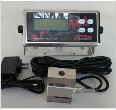Compression Scale 2000X0.5 lb S Type load cell / Digital Indicator,20 ...