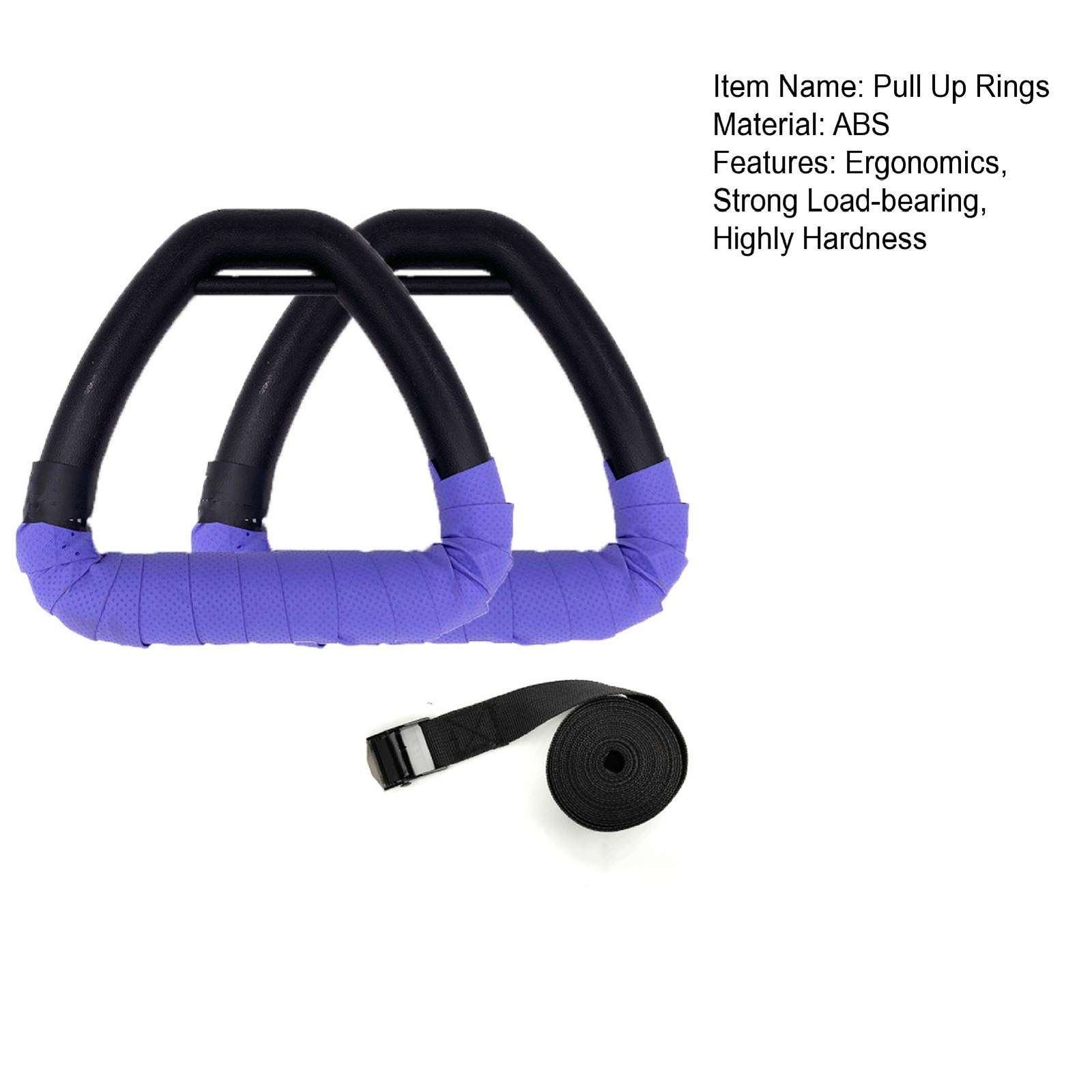 1 Set Gymnastics Rings Sweat-absorbed Strength Training Adult Fitness ...