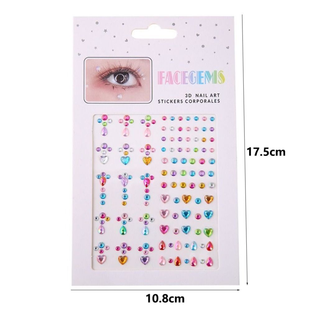 DIY Face Diamond Stickers Adhesive Gemstone Sticker Fashion Diamond | eBay