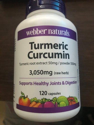 Turmeric Curcumin 3050mg - Webber Naturals 120 Capsules Joints ...